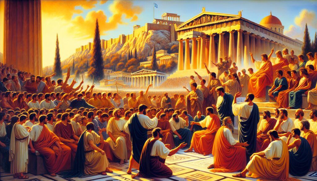 La asamblea de Atenas conocida como Ecclesia - IdeasAprender.es